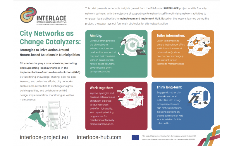 City Networks as Change Catalyzers: Strategies to Drive Action Around Nature-based Solutions in ...